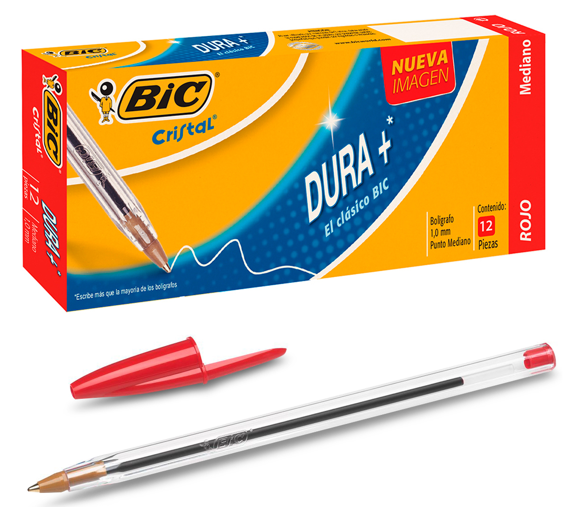 Papelería Comercial Bolígrafo Bic P Medio Rojo